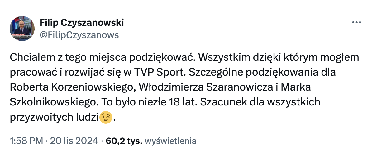 Znany dziennikarz odchodzi z TVP po blisko 20 latach – SportMarketing.pl